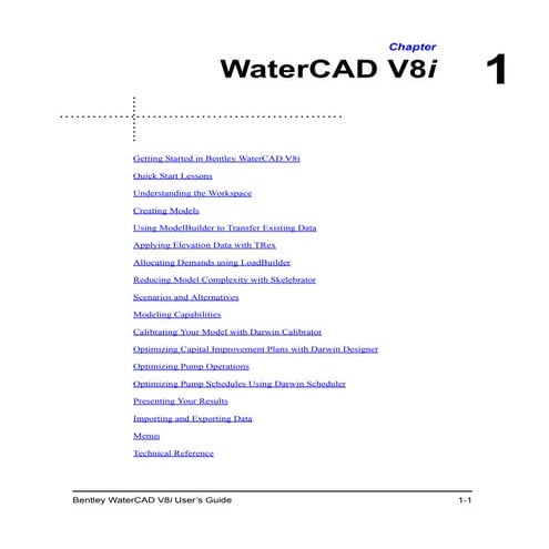 Water cad v8i user's guide | PDF