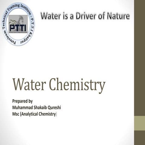 Water chemistry dae 1st year | PPT