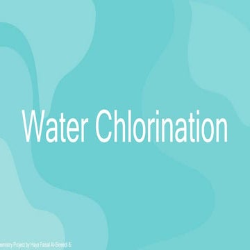 Water Chlorination | PPTX