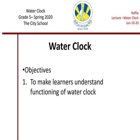 Water clock | PPTX