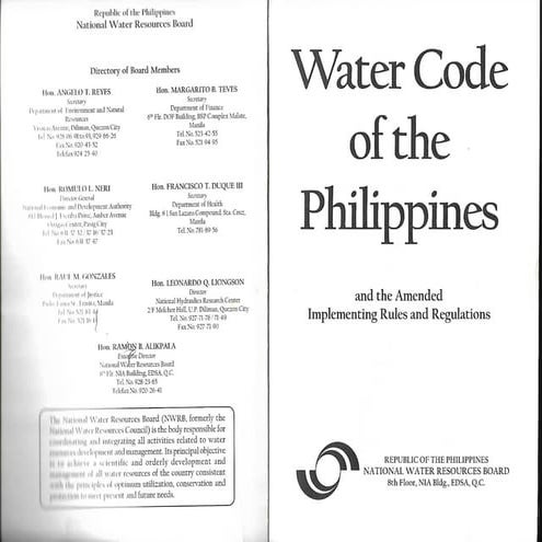 Water code of the philippines | PDF