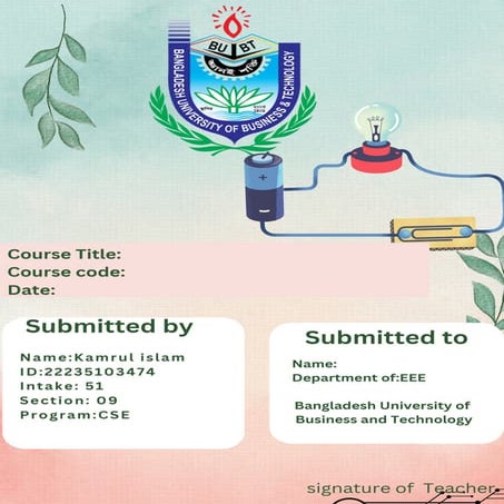Lab report cover page | PDF