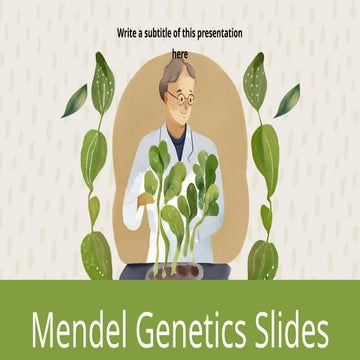 Watercolor Illustrated Mendel Genetics Slides.pptx
