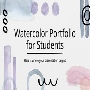 Watercolor Portfolio and the type alluvi | PPT