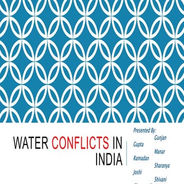 Water conflicts in India | PPTX
