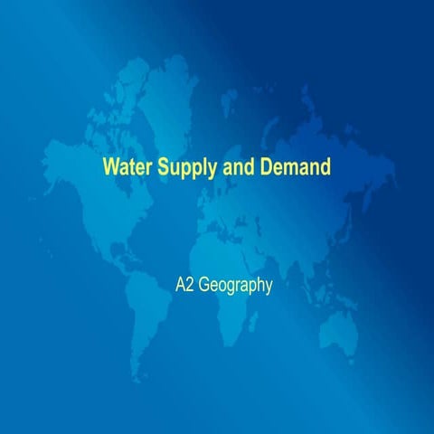 Water Conflicts Supply And Demand | PPT | Agriculture | Industries