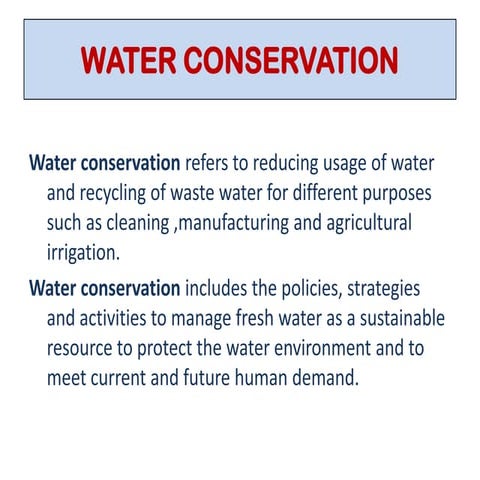 Water conservation | PPTX