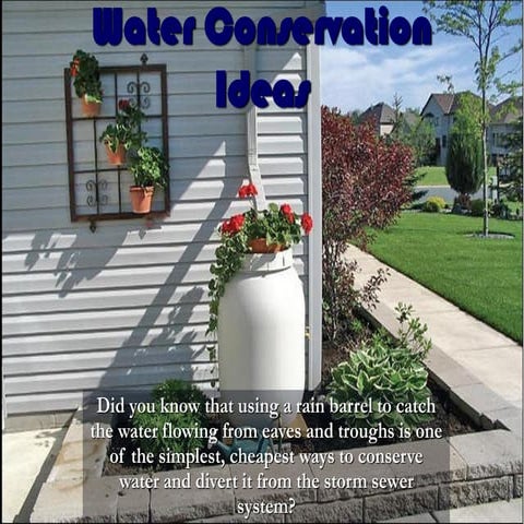 Water Conservation Ideas present by our college. | PDF