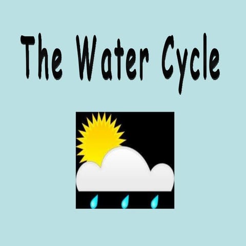 WATER CYCLE PPT | PPT