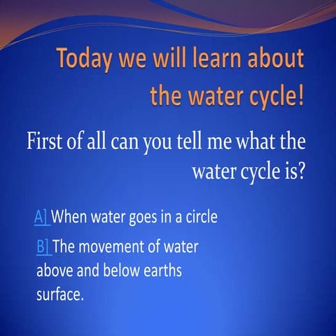 Water cycle | PPTX