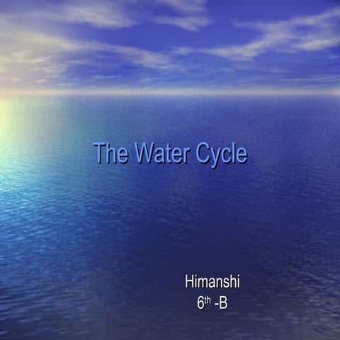 Water cycle | PPT