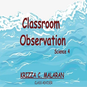 WATER CYCLE in SCIENCE 4 MATATAG CURRICULUM CLASS OBSERVATION | PPTX