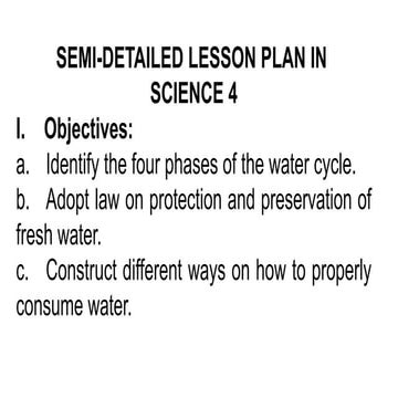 WATER CYCLE - SCIENCE 4 POWERPOINT SLIDe | PPTX