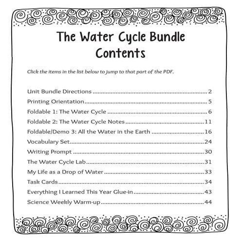 Water Cycle Writing Prompts