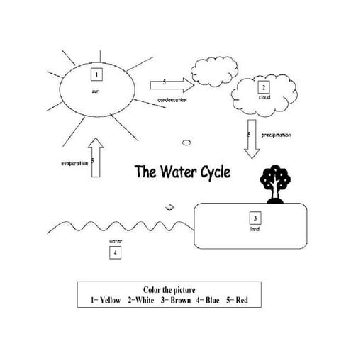 Water Cycle Coloring Page For Kids