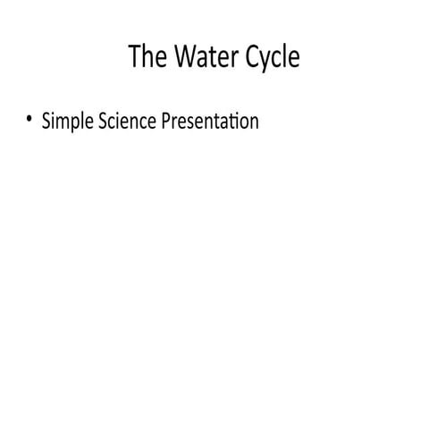 The water cycle ppt | PPT