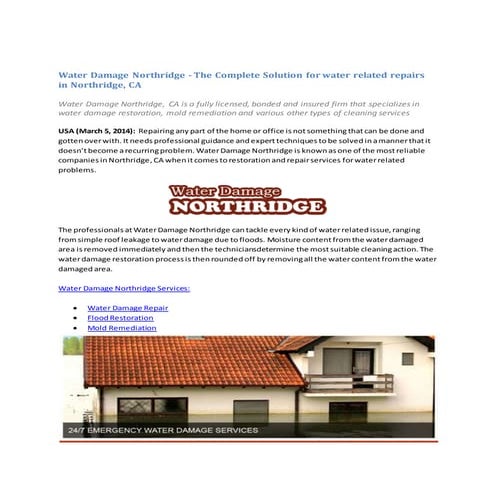 Water Damage Beverly Hills | DOCX