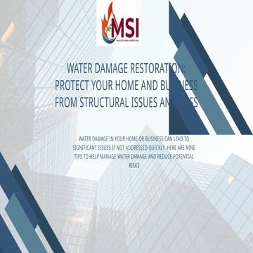 Water Damage Restoration Protect Your Home and Business from Structural ...