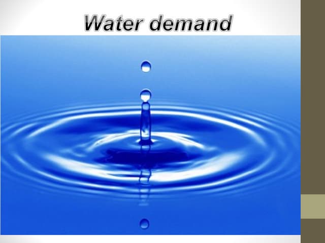 Water demand | PPTX