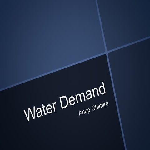 Water demand | PPTX