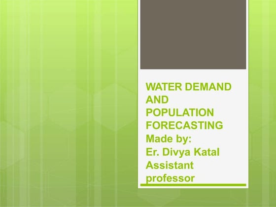Population Forecasting Methods Ppt