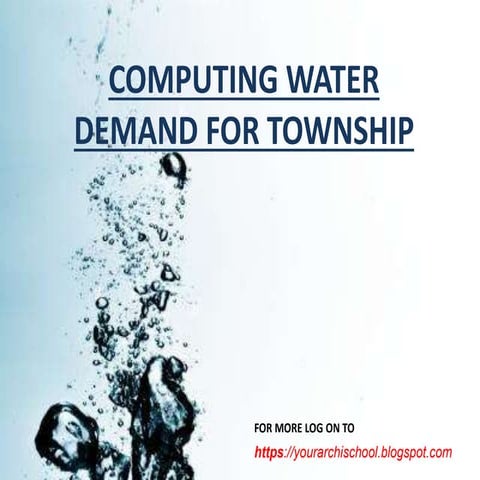 Computing Water demand | PPTX