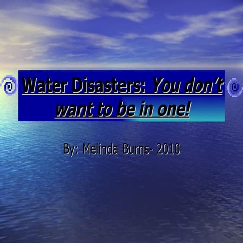 Water Disasters | PPT