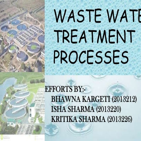 waste water treatment | PPTX