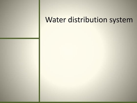 Layouts of water distribution systems | PPTX | Water Services | Home ...