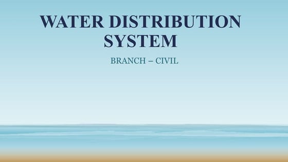 Water distribution system | PPT