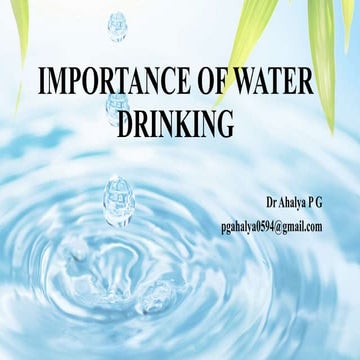 Water Drinking | PPTX