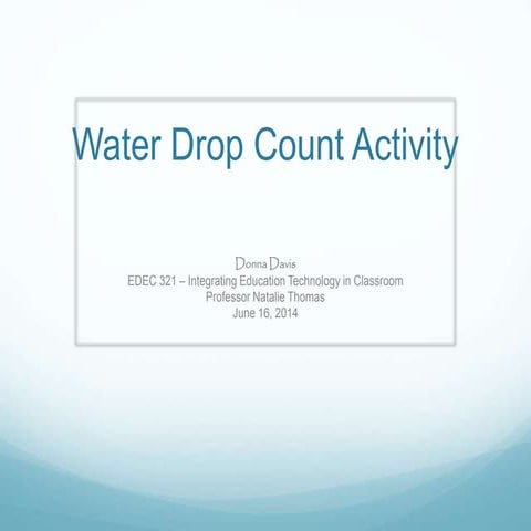Water drop activity | PPTX
