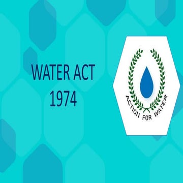 Water act 1974 | PDF