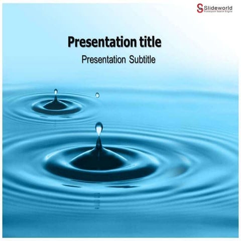 Waterdrops Powerpoint Template - Slide World | PPTX
