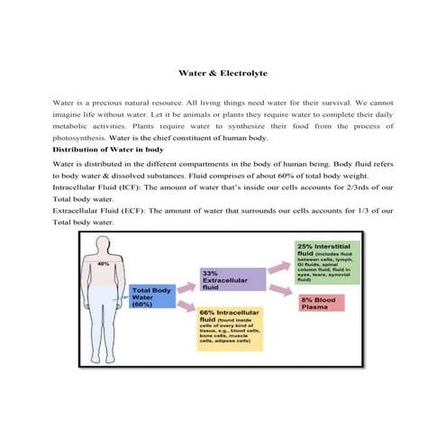 Water & Electrolyte Notes Biochemistry and Clinical Pathology | PDF ...