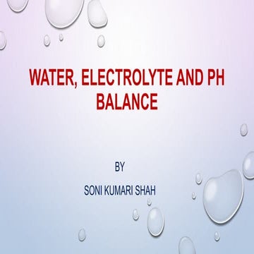 Water electrolyte and ph balance | PPTX
