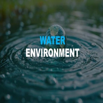 THE WATER ENVIRONMENT.pptx ENVIRONMENTAL SCIENCE | PPTX