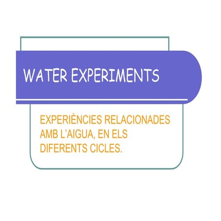 Water Experiments | PPT