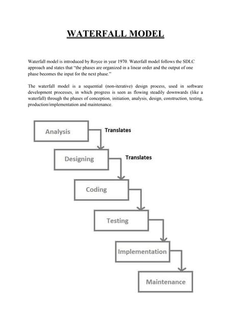 Comparison between waterfall model and spiral model Comparison between waterfall model and spiral model
