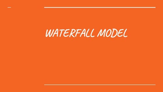Waterfall model | PPT