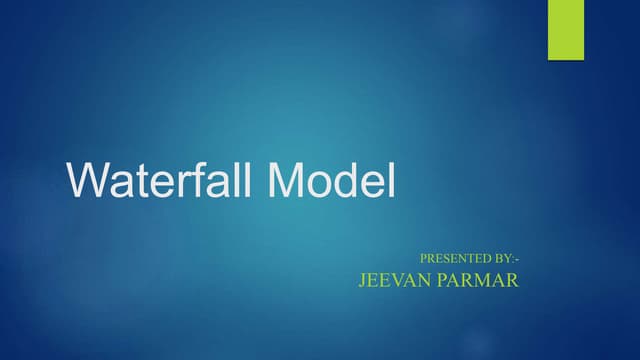 Waterfall Model PPT in Software Engineering | PPTX