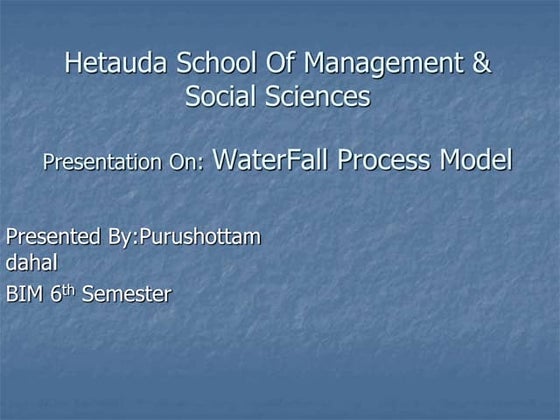 What is waterfall model | PDF