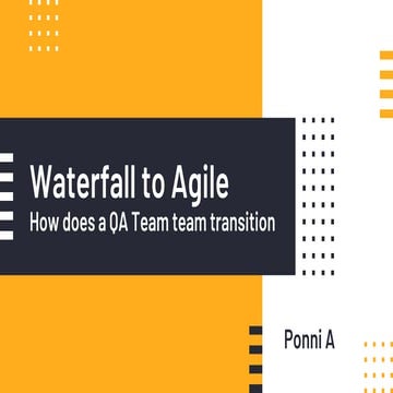 Waterfall To Agile Transition Pptx Computer Software And