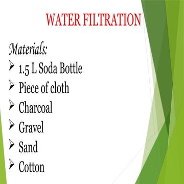 Activity on Water Filtration for Grade 7 Science | PPTX