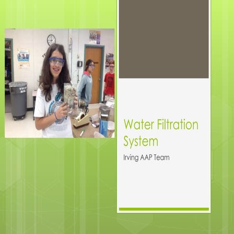 Water Filtration System Project | PPTX | Technology & Computing
