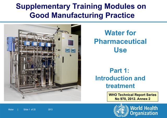 Water for Pharmaceutical Use........pptx