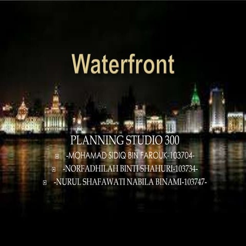 Waterfront development | PPTX