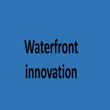 Waterfront innovation | PDF