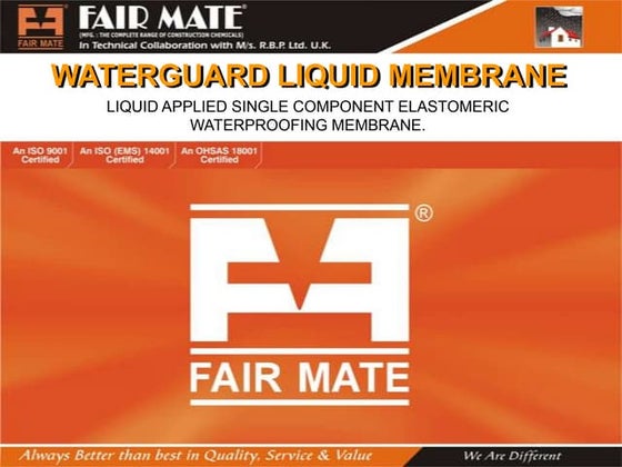Waterguard a screed | PPT