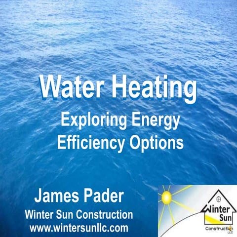 Water Heating Options and Solar Water | PPT